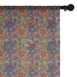 Abakuhaus Gardine schiere Drapierung für Hochzeit Party 2 Panels, Paisley Combined Nested Paisley, bunt
