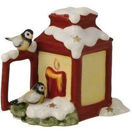 Goebel Weihnachtsfigur Tierfigur - Neugierige Meisen, Höhe ca. 5 cm (1 St), Sammlerfigur, Weihnachtsdeko, Dekofigur aus Steingut, bunt