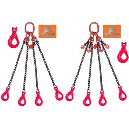 TRIZERATOP Anschlagkette Anschlagkette 4-Str., 6mm, WLL 2,36t + S-Haken 2m