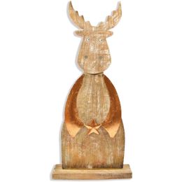 RIFFELMACHER & WEINBERGER Weihnachtsfigur Hirsch, Weihnachtsdeko, Höhe ca. 62 cm, braun