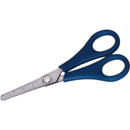 Alco Papierscheren Bastelschere rund 13,5cm Rechtshänder blau