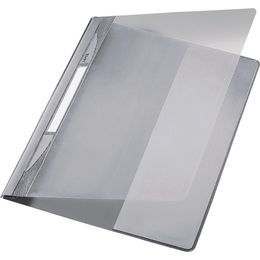 Leitz Hefter Plastik-Hefter Exquisit A4+ PVC mit Innentasche grau