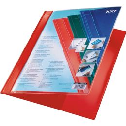 Leitz Hefter Plastik-Hefter Exquisit A4+ mit Präsentationstasche rot