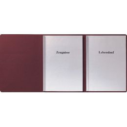 Herlitz Bewerbungsmappe Bewerbungsmappe A4 Karton 3-teilig bordeaux, rot