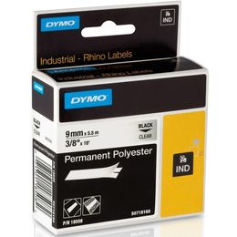 Dymo Beschriftungsband Schriftbandkassette Rhino Band ID1 Polyester laminiert 5,5mx12mm schwa