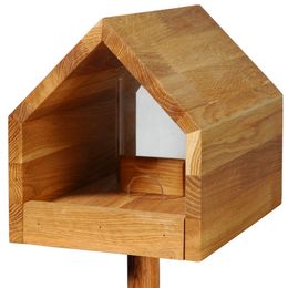 LUXUS-VOGELHAUS Futterhaus Vogelhaus "Bauhaus I", Eiche, natur
