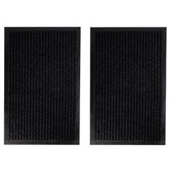 Mojawo Fußmatte 2 Stück Schmutzfangmatte 40x60cm schwarz