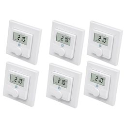 homematic IP 156669A0, Wandthermostat mit Luftfeuchtigkeitssensor, 6 St&uuml;ck