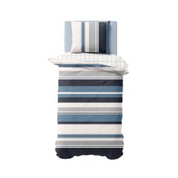 NAUTICA HOME Bettwäsche Nautica Bettwäsche-Set WESTPORT (2 tlg), 100% Baumwolle, weich, anschmiegsam, hautfreundlich, verdeckter Reißverschluss