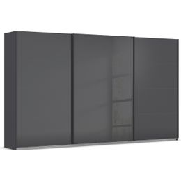 Schwebetürenschrank Rauch, B:360cm H:210cm T:62cm, grau, Holzwerkstoff, Schränke, "Kleiderschrank Schrank Garderobe AGORDO mit Glasfront",