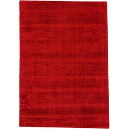 Teppich CarpetFine, B:200cm H:13mm L:290cm, rot, Viskose, Wohnzimmer, Teppiche, "Ava Viskoseteppich", Seidenoptik, leichter Glanz, auch als L&auml;ufer