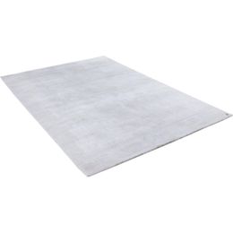 Teppich Tom Tailor HOME, B:65cm H:12mm L:135cm, silber, Kunstfaser, Wohnzimmer, Teppiche, "Powder uni", Uni-Farben, besonders weich und flauschig