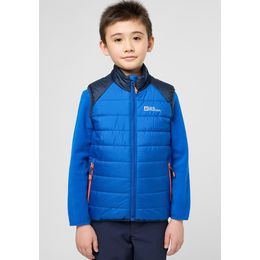 Jack Wolfskin Jungen Steppweste "ZENON VEST K", blau, Gr. 176, Hauptmaterial: 100% Polyester; Kontrast: 100% Polyester; Futter: 100% Polyester