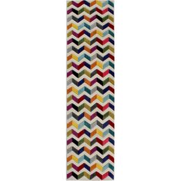 L&auml;ufer FLAIR RUGS, B:66cm H:10mm L:230cm, bunt, Polypropylen, Flur, Teppiche, "Bolero", fu&szlig;bodenheizungsgeeignet, geometrisches Muster, gemustert,