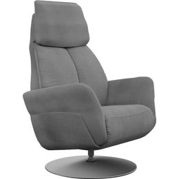 Relaxsessel Alina, B:84cm H:114cm T:88cm, grau, Struktur fein XBO (100% Polyester), Wohnzimmer, Sessel, "Thimo", in Gr&ouml;&szlig;e M, Liegefl&auml;che 180cm,