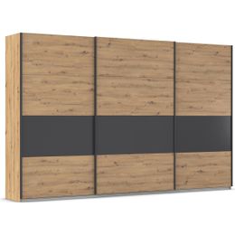 Schwebetürenschrank Rauch, B:360cm H:229cm T:62cm, grau, Holzwerkstoff, Schränke, "Schwebetürenschrank Kleiderschrank Schrank Garderobe CORTONA",