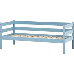 Einzelbett Hoppekids, B:76cm H:65cm L:166cm, blau, Kiefer massiv, Betten, "ECO Comfort Kinderbett, Kiefer Massivholz, Jugendbett inkl. Rollrost",