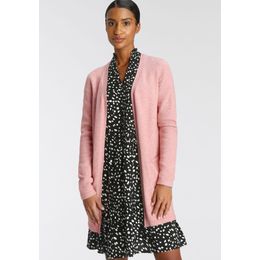 Tamaris Damen Strickjacke, rosa, Basic, Gr. 32, meliert, Strick, Obermaterial: 50% Viskose, 28% Polyester, 22% Polyamid, Strickjacken, mit Taschen
