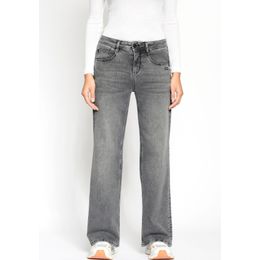 Gang Damen Weite Jeans "94AMELIE WIDE", grau, Gr. 28, Denim/Jeans, Obermaterial: 86% Baumwolle, 12% Polyester, 2% Elasthan, Jeans