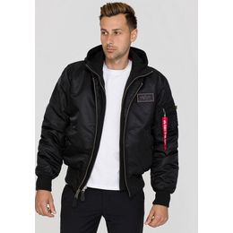 Herren Bomberjacke "MA-1 D-TEC", schwarz, Gr. M, Alpha Industries, unifarben, Web, Obermaterial: 100% Nylon. Futter: 100% Nylon. Kapuze: 80%