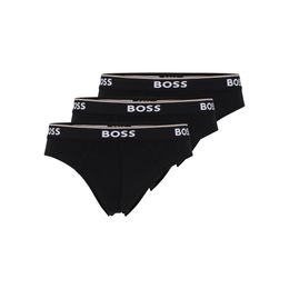 BOSS Herren Slip, Gr. L, schwarz, Jersey, Obermaterial: 95% Baumwolle, 5% Elasthan, unifarben, Unterhosen, mit Logo Webbund