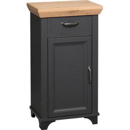 M&auml;usbacher Unterschrank M&Auml;USBACHER, B:45cm H:83cm T:34cm, grau, Holzwerkstoff, Badezimmer, Schr&auml;nke, "Mali", Landhausstil, Breite 45 cm, H&ouml;he 83 cm, Metallgriffe