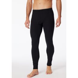 Schiesser Herren Lange Unterhose "95/5", Gr. 8, schwarz, Single Jersey, Obermaterial: 95% Baumwolle, 5% Elasthan, unifarben, Unterhosen, mit innen