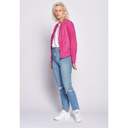 Maze Damen Lederjacke "Avoca", pink, Gr. S, Obermaterial: 100% Lammleder; Innenseite: 100% Polyester; &Auml;rmelfutter: 100% Polyester, Jacken