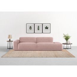 Big-Sofa Trendmanufaktur, B:277cm H:72cm T:107cm, lila, 92% Polyester, 8% Nylon, Sofas, "Braga, mit hochwertigem Kaltschaum, Megasofa, in Cord