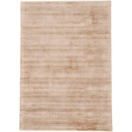 Teppich CarpetFine, B:120cm H:13mm L:170cm, beige, Viskose, Wohnzimmer, Teppiche, "Ava Viskoseteppich", Seidenoptik, leichter Glanz, auch als L&auml;ufer