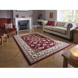 Teppich FLAIR RUGS, B:170cm H:8mm L:120cm, rot, Polypropylen, Wohnzimmer, Teppiche, "Sherborne", Orientteppich