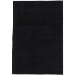 Teppich CarpetFine, B:120cm H:13mm L:170cm, schwarz, Viskose, Wohnzimmer, Teppiche, "Ava Viskoseteppich", Seidenoptik, leichter Glanz, auch als