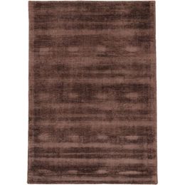 Teppich CarpetFine, B:60cm H:13mm L:110cm, braun, Viskose, Wohnzimmer, Teppiche, "Ava Viskoseteppich", Seidenoptik, leichter Glanz, auch als L&auml;ufer