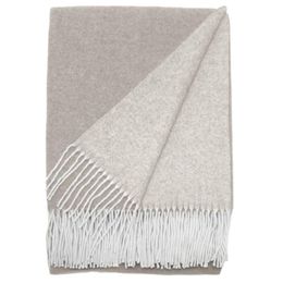 Plaid CASATEX, B:130cm L:190cm, beige, Kaschmir, Wolle, Wohndecken, "Duo Lontra", elegantes Design