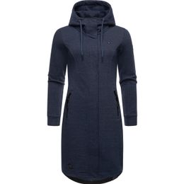 Ragwear Damen Kurzmantel "Letti Long", blau, Gr. M, Fleece, Obermaterial: 54% Polyester, 41% Baumwolle, 5% Viskose, Mäntel, Übergangsjacke aus Fleece