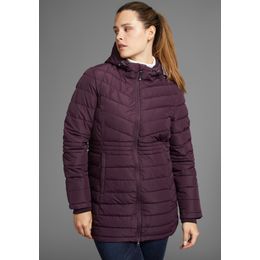 Polarino Damen Steppjacke, lila, Gr. 46, Web, Obermaterial: 100% Polyester. Futter: 100% Polyester. Wattierung: 100% Polyester, Jacken, für Übergang