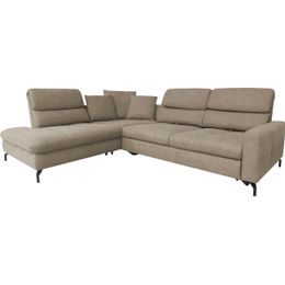 Ecksofa Alina, B:286cm H:127cm T:228cm, beige, Struktur fein TCM (100% Polyester), Wohnzimmer, Sofas, "Louis", Breite 286 cm,