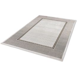 Teppich Astra, B:200cm H:7mm L:290cm, grau, Viskose, Wohnzimmer, Teppiche, "Scala 6621 231", eleganter seidiger Flor, Viskoseteppich, Orient Optik