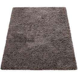 Hochflor-Teppich Paco Home, B:60cm H:74mm L:90cm, grau, Polypropylen, Teppiche, "Milano 861", Uni-Farben, Flokati-Optik, weich und kuschelig