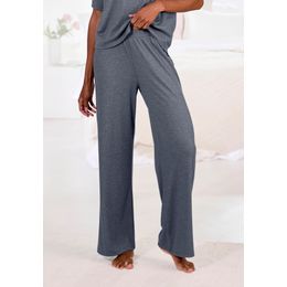 Vivance Dreams Damen 7/8-Hose, Gr. 36, grau, Rippstrick, Obermaterial: 63% Polyester, 33% Viskose, 4% Elasthan, unifarben, Basic, Hosen, in weicher