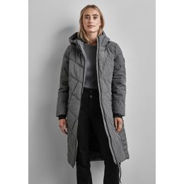 Street One Damen Steppjacke, grau, Gr. 36, unifarben, Stoff, 100% Polyester, Jacken, mit Kapuze