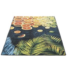Teppich Sansibar, B:100cm H:5mm L:200cm, bunt, Polypropylen, Wohnzimmer, Teppiche, "Rantum Beach 004", Flachgewebe, modernes Sommer Design, In- und