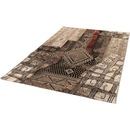Teppich Gino Falcone, B:80cm H:5mm L:165cm, bunt, Kunstfaser, Wohnzimmer, Teppiche, "Outdoor-Africa 37", Flachgewebe, In- und Outdoor geeignet,