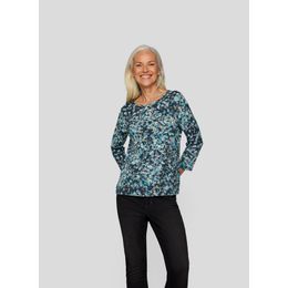 Rabe Damen 3/4-Arm-Shirt, grau, Gr. 42, bedruckt, mehrfarbig, Web, Obermaterial: 92% Viskose, 8% Elasthan, Shirts, mit grafischem Muster