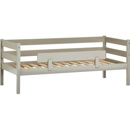 Einzelbett Hoppekids, B:76cm H:65cm L:166cm, grau, Kiefer massiv, Betten, "ECO Comfort Kinderbett, Kiefer Massivholz, Jugendbett inkl. Rollrost",