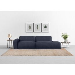 Big-Sofa Trendmanufaktur, B:277cm H:72cm T:107cm, blau, 100% Polyester, Sofas, "Braga, mit hochwertigem Kaltschaum, Megasofa, in Cord erhältlich",