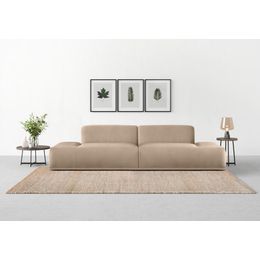 Big-Sofa Trendmanufaktur, B:300cm H:72cm T:107cm, grau, 100% Polyester, Sofas, "Braga, toller Sitzkomfort, Designsofa", in moderner Optik, mit