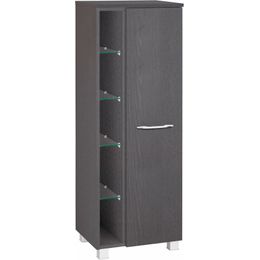 Midischrank Welltime, B:45cm H:122cm T:35cm, grau, Badezimmer, Schränke, "Portofino"