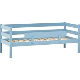Einzelbett Hoppekids, B:76cm H:65cm L:166cm, blau, Kiefer massiv, Betten, "ECO Comfort Kinderbett, Kiefer Massivholz, Jugendbett inkl. Rollrost",