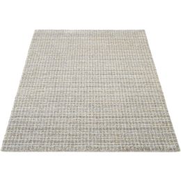 Teppich, B:200cm H:20mm L:200cm, grau, OCI DIE TEPPICHMARKE, Polypropylen, Wohnzimmer, Teppiche, "NEW VILLA GEO", fein kariertes Design, Wohnzimmer